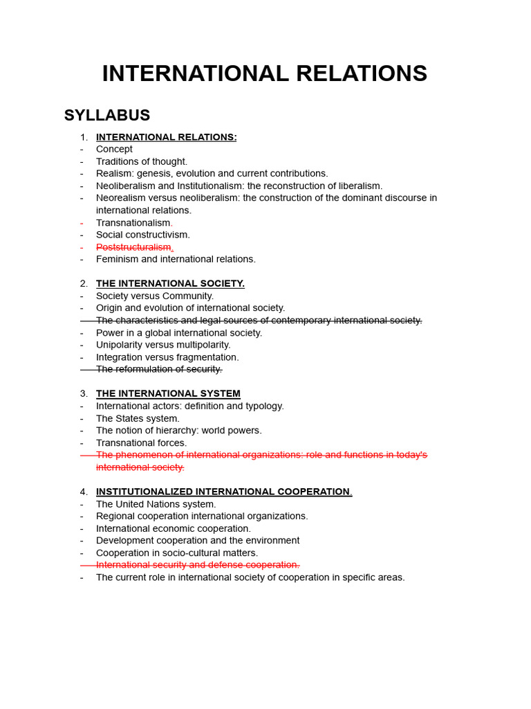 International Relantions PDF | PDF | International Relations | Human Rights