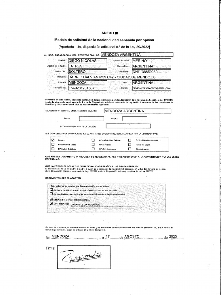 Solicitud LMD DN | PDF
