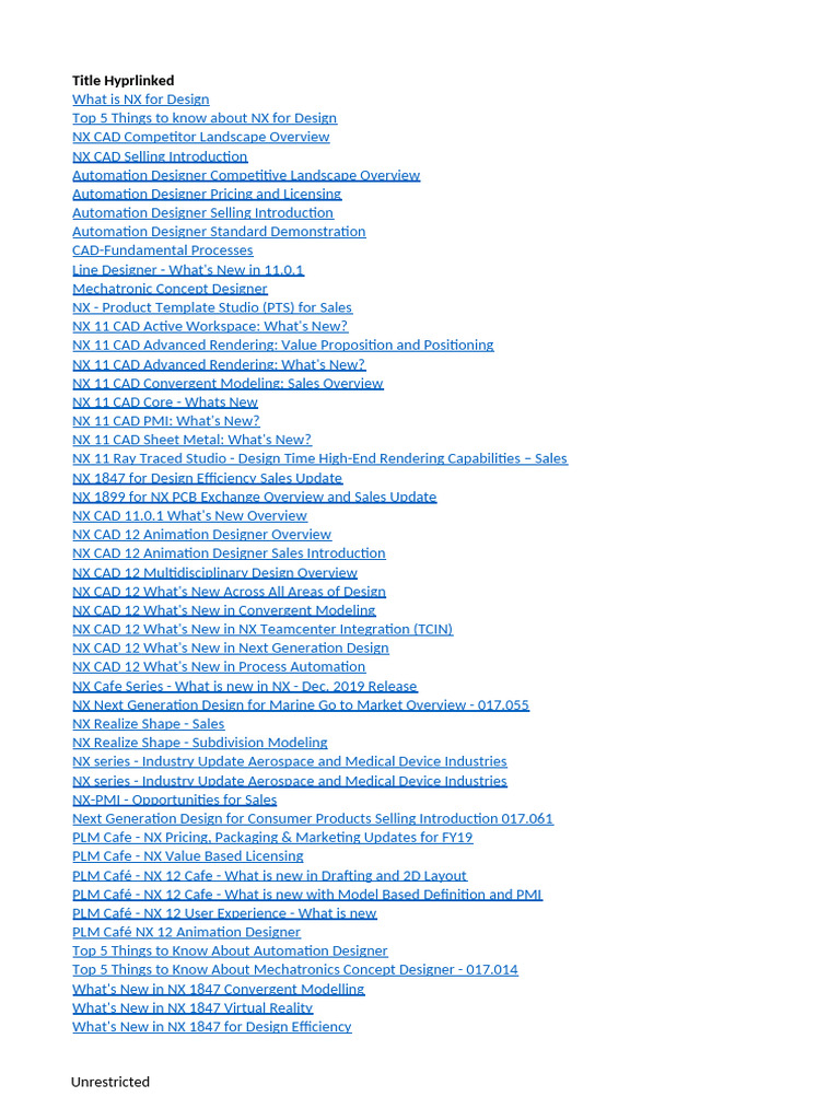 NX Design (PES) Skills Development Online Training Courses | PDF ...