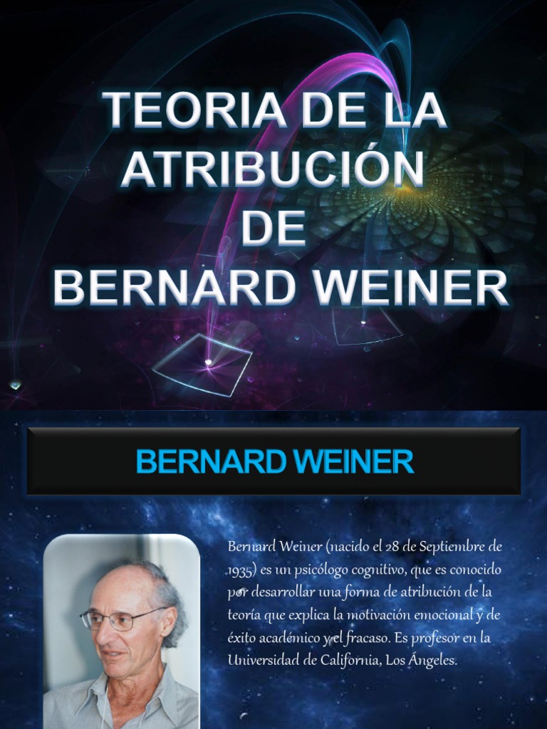 Bernard Weiner | PDF | Motivación | Motivacional