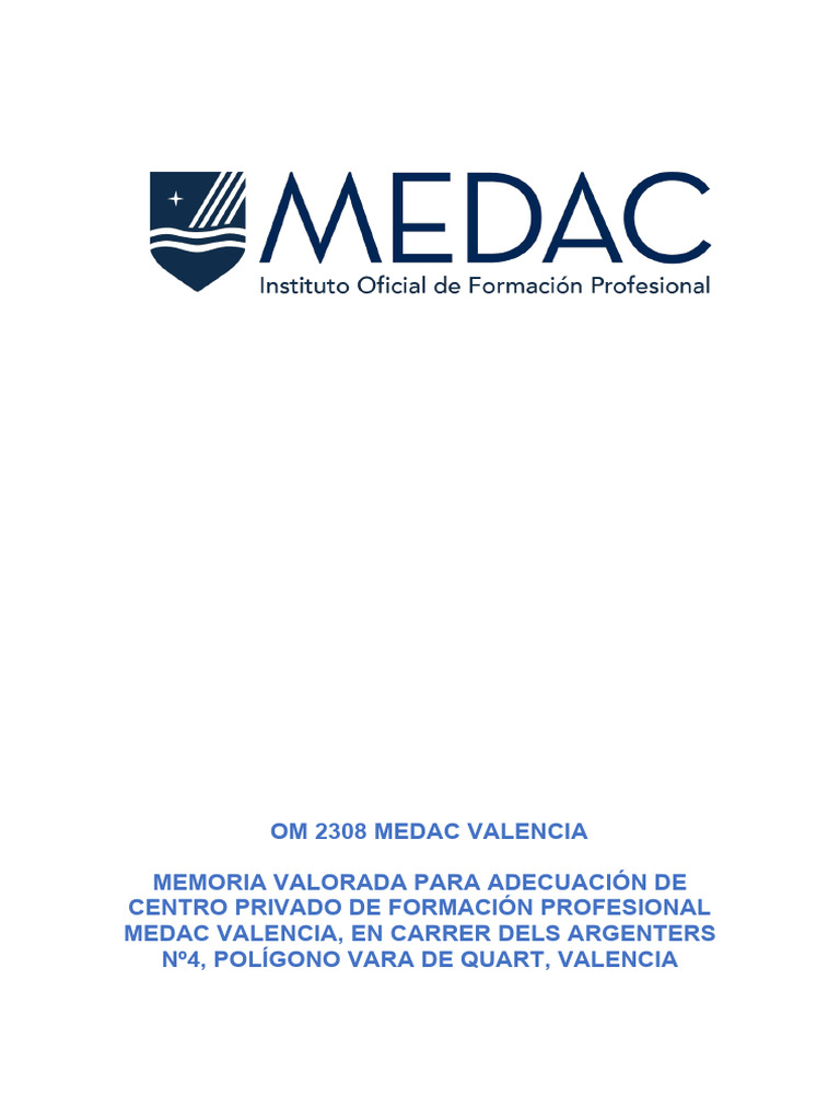 Adecuación Medac Valencia 2023 | PDF