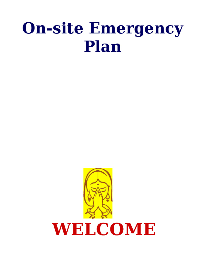 On-Site Emergency Plan Overview | PDF | Emergency | Emergency Management