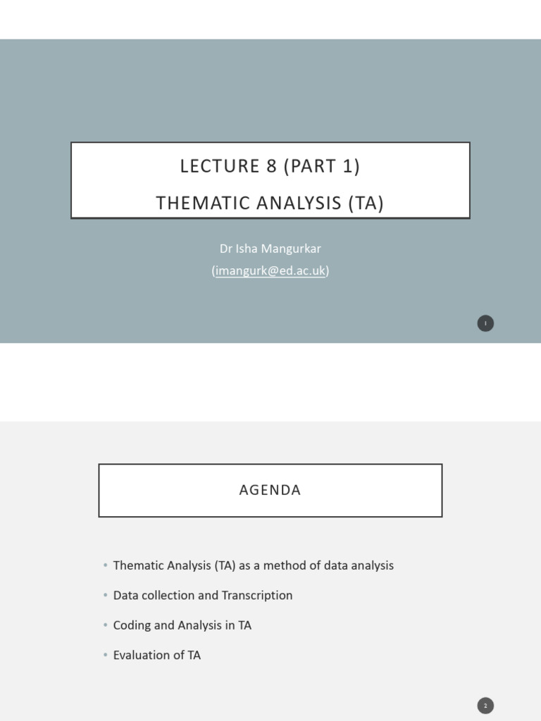 Quality Practices in Thematic Analysis | PDF | Data | Methodology