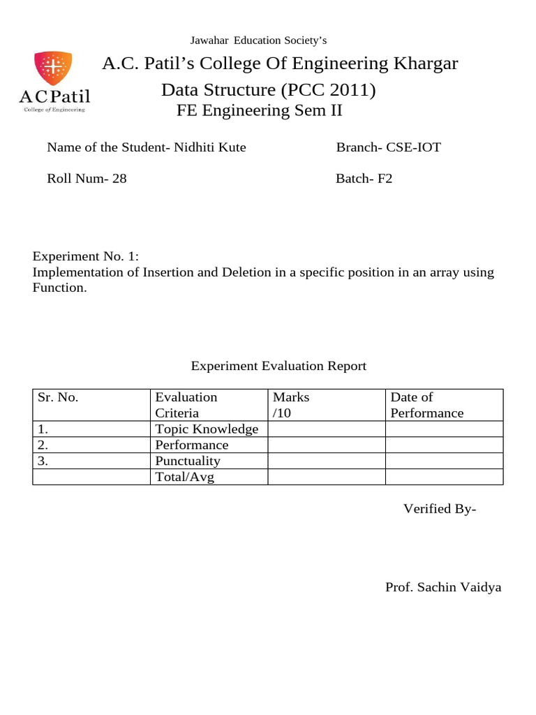 Jawahar Education Society | PDF | Computer Programming | Algorithms And ...