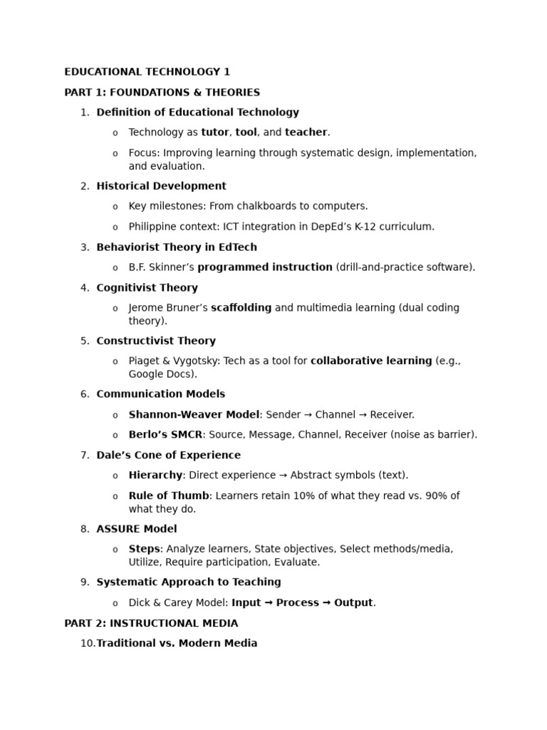 Foundations of Educational Technology | PDF | Educational Technology ...