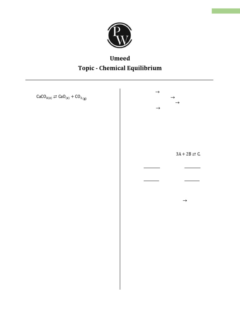 Understanding Chemical Equilibrium Concepts | PDF | Chemical ...