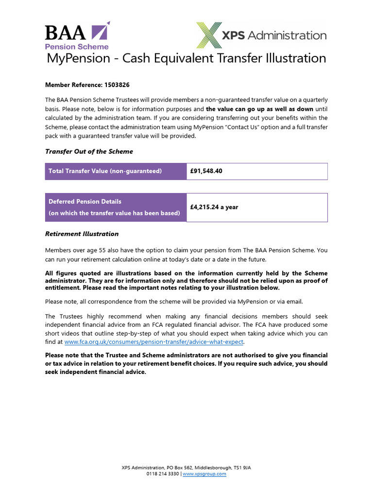 Transfer Value Q2 2024 - Statement - 20!05!2024 | PDF | Pension | Economies