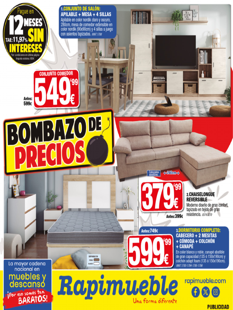 Folleto Rapimueble Marzo 25 1 | PDF | Lecho | Mueble