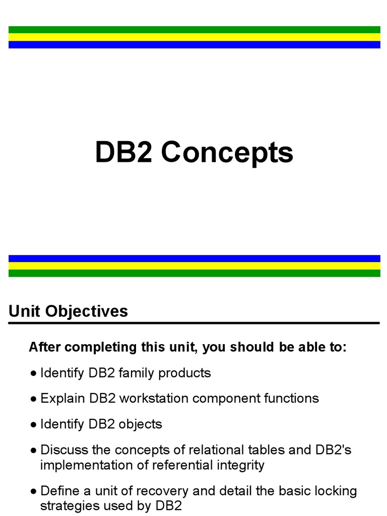 Db2 Concepts | Ibm Db2 | Databases