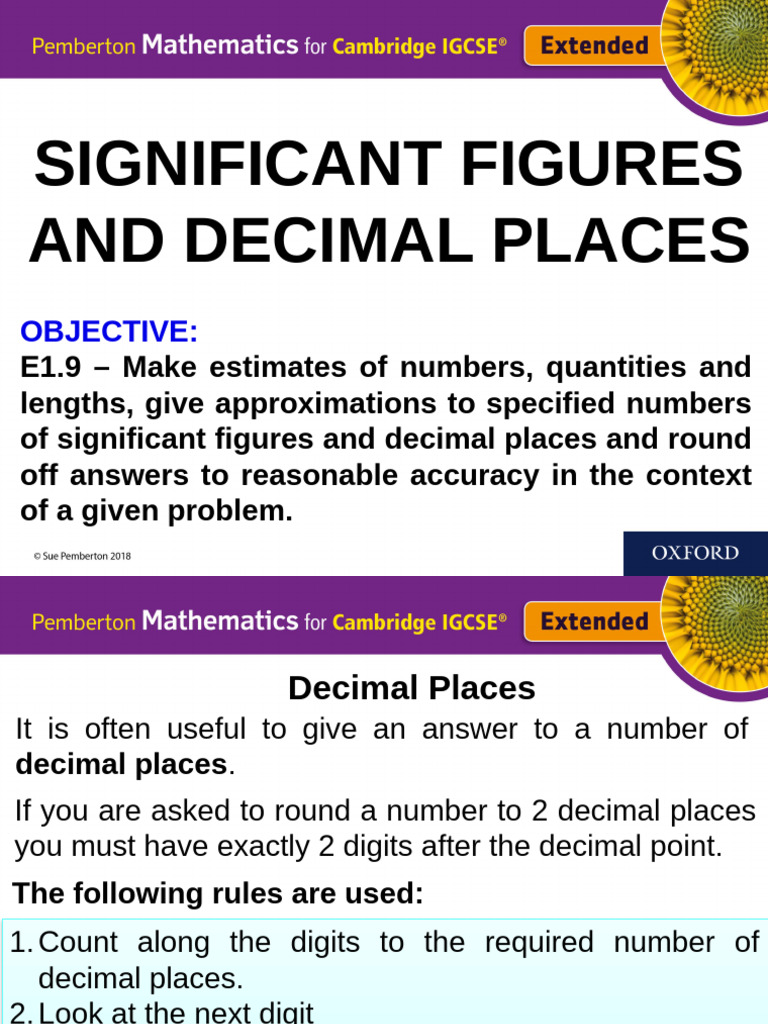 04 Significant Figures and Decimal Places Pp.14-16 | PDF | Significant ...