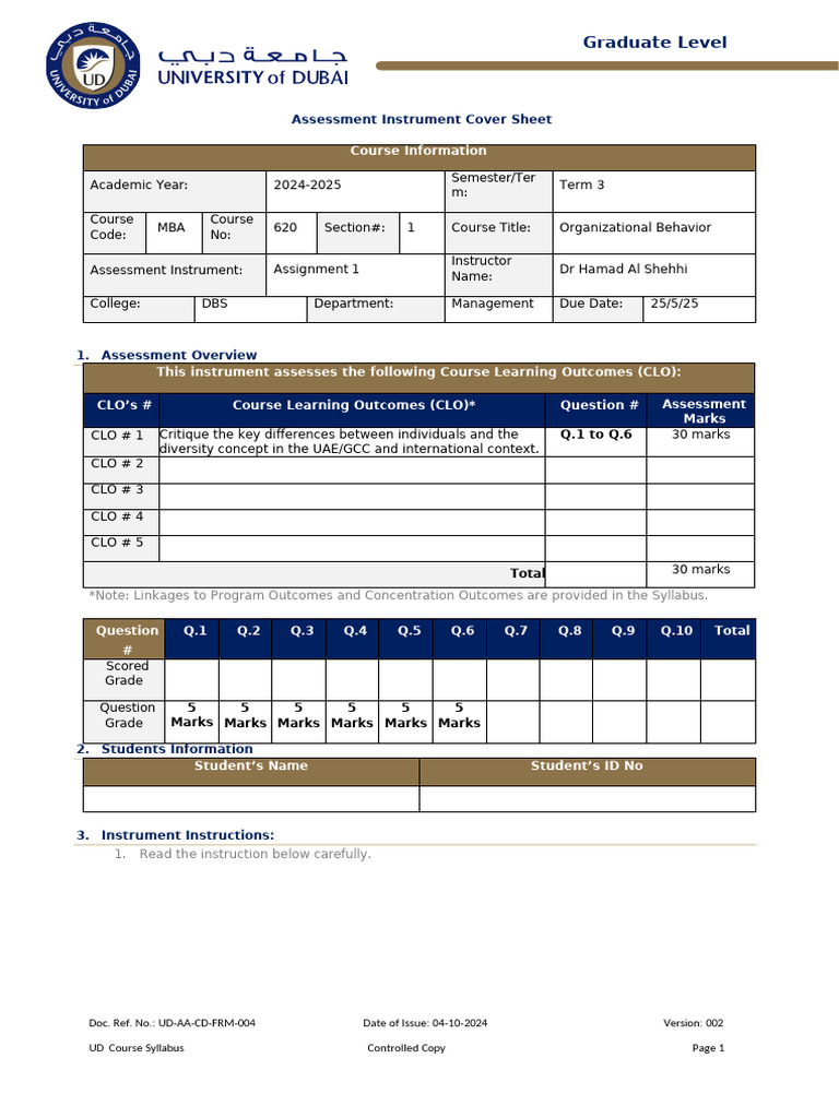 MBA620 OB Term 1 24-25 Learning Tool - Article Analysis ...