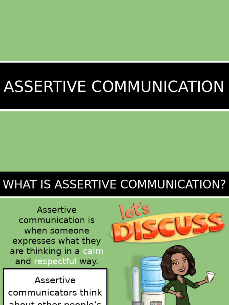 Being Assertive Powerpoint Lesson | PDF | Communication | Human ...