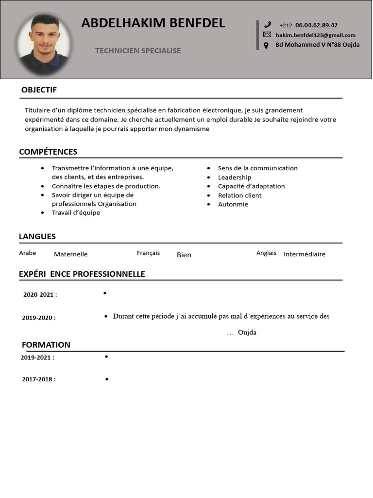 Candidature de Mohamed Essabri | PDF