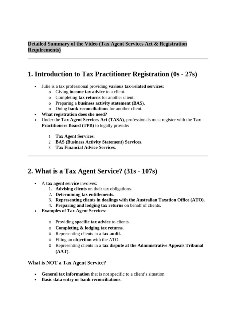 Introduction To Tax Practitioner Registration (0s - 27s) | PDF | Taxes | Financial Adviser