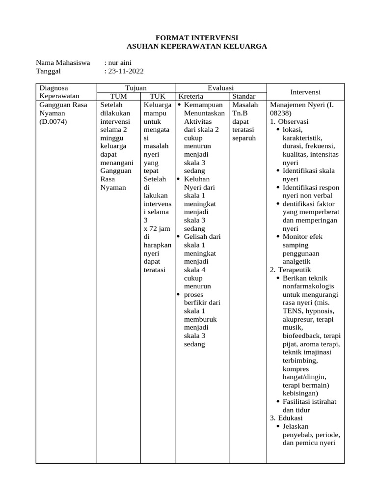 pengkajian keluarga nuraini (1) | PDF
