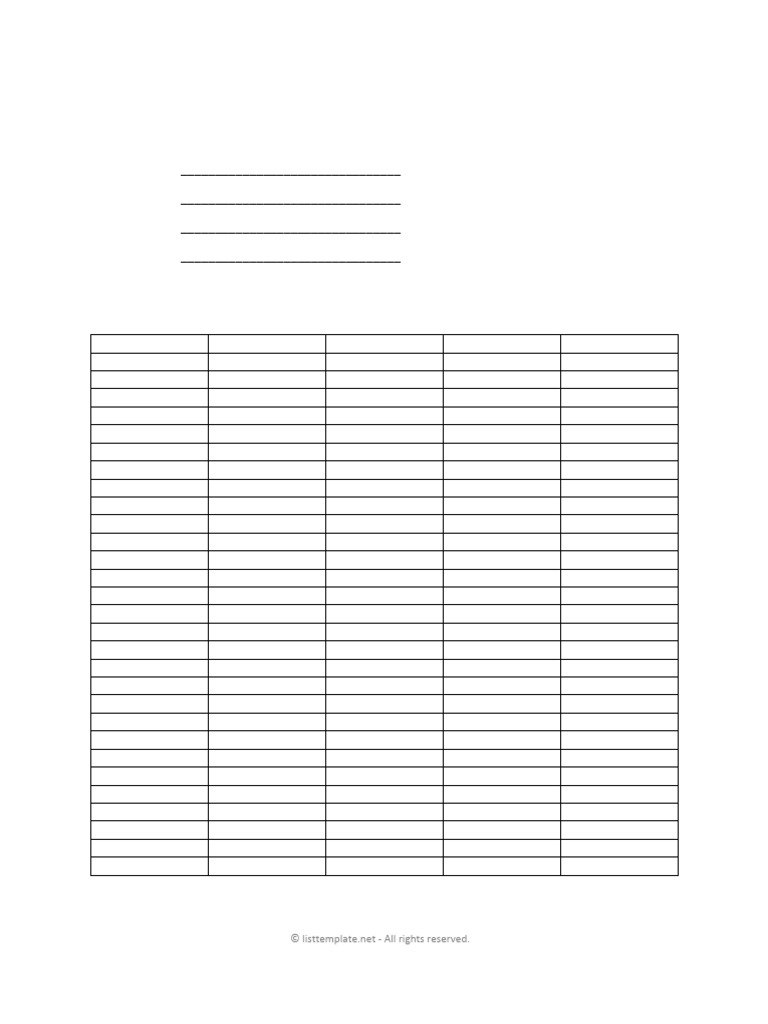 Editable Blank Class List in PDF_1728020902523 | PDF