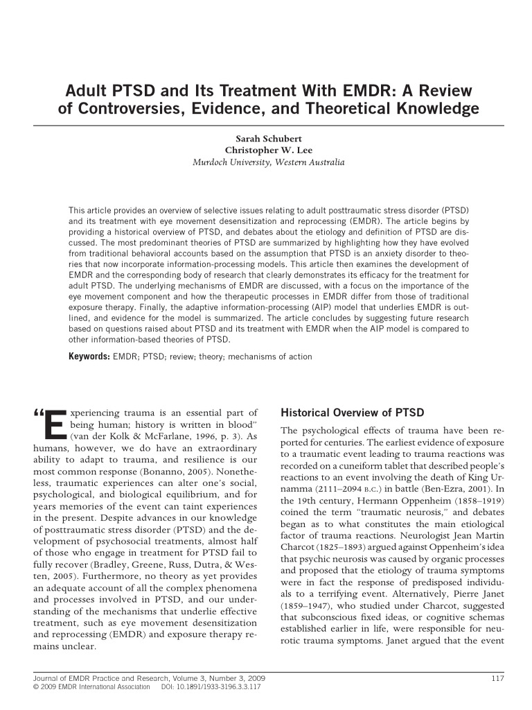 EMDR Treatment for Adult PTSD Review | PDF | Eye Movement ...