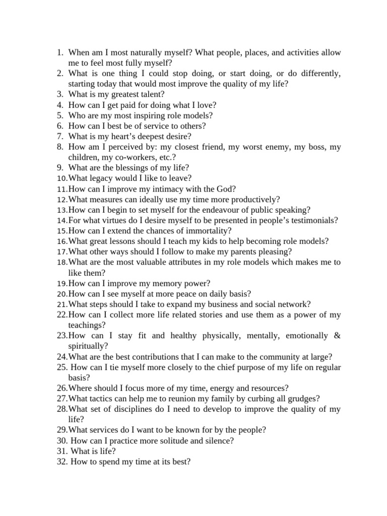 100 Questions Exercise | PDF