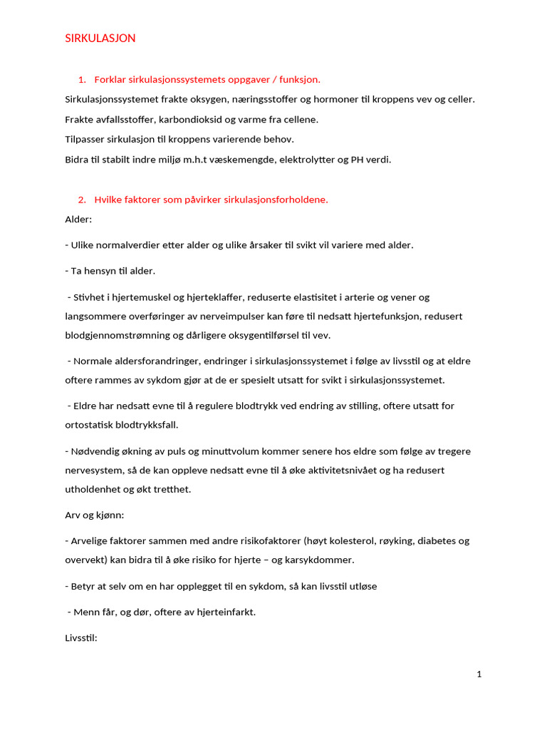 sirkulasjon | PDF
