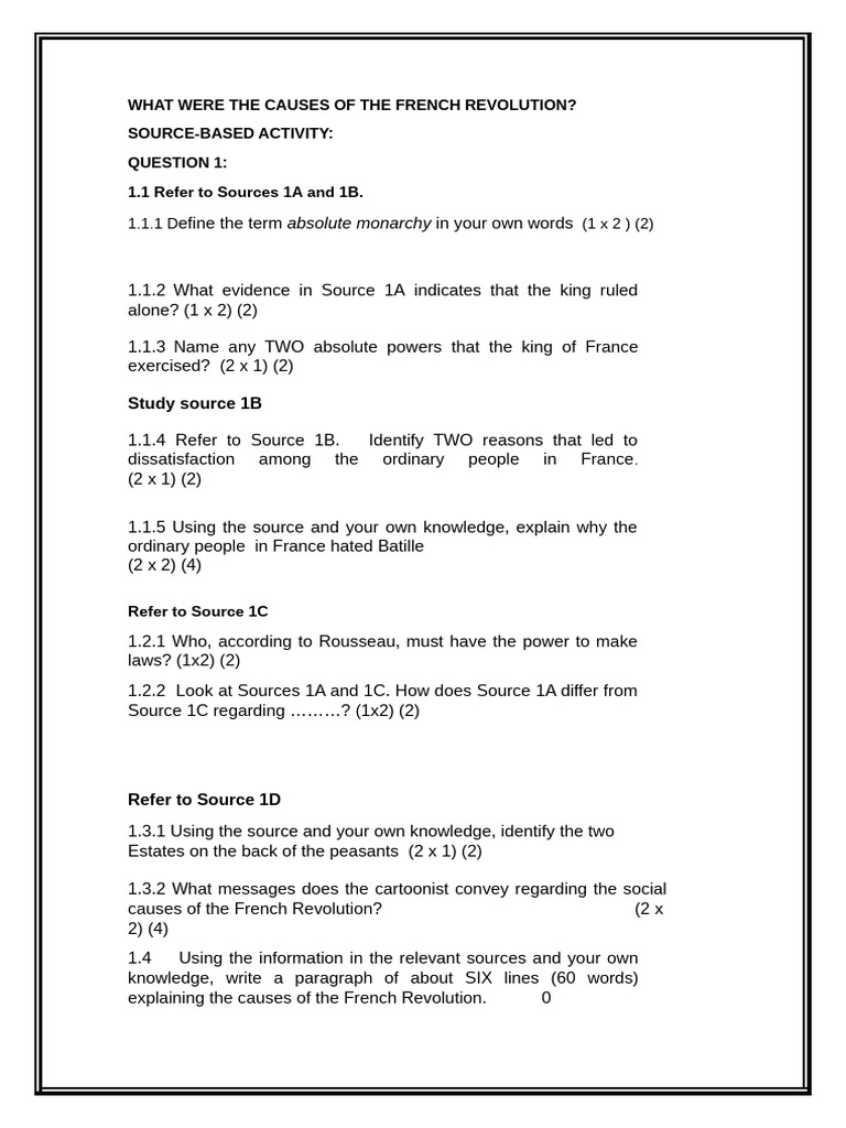 What Were The Causes of The French Revolution | PDF | France | French ...