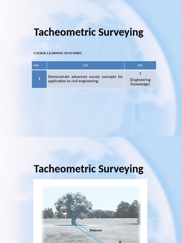 (Lec - 5) Tacheometric Survey | PDF | Surveying | Optics