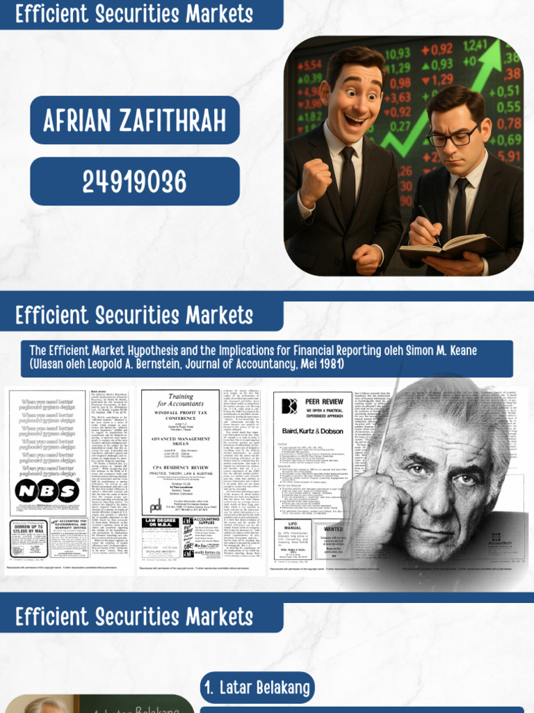 Afrian Zafithrah - Efficient Securities Markets | PDF