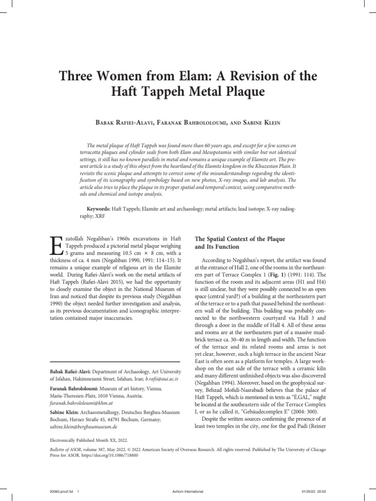 Three Women From Elam A Revision of The | PDF