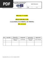 Procedure For Flushing and Internal Cleaning - Final | PDF | Pipe (Fluid Conveyance) | Water