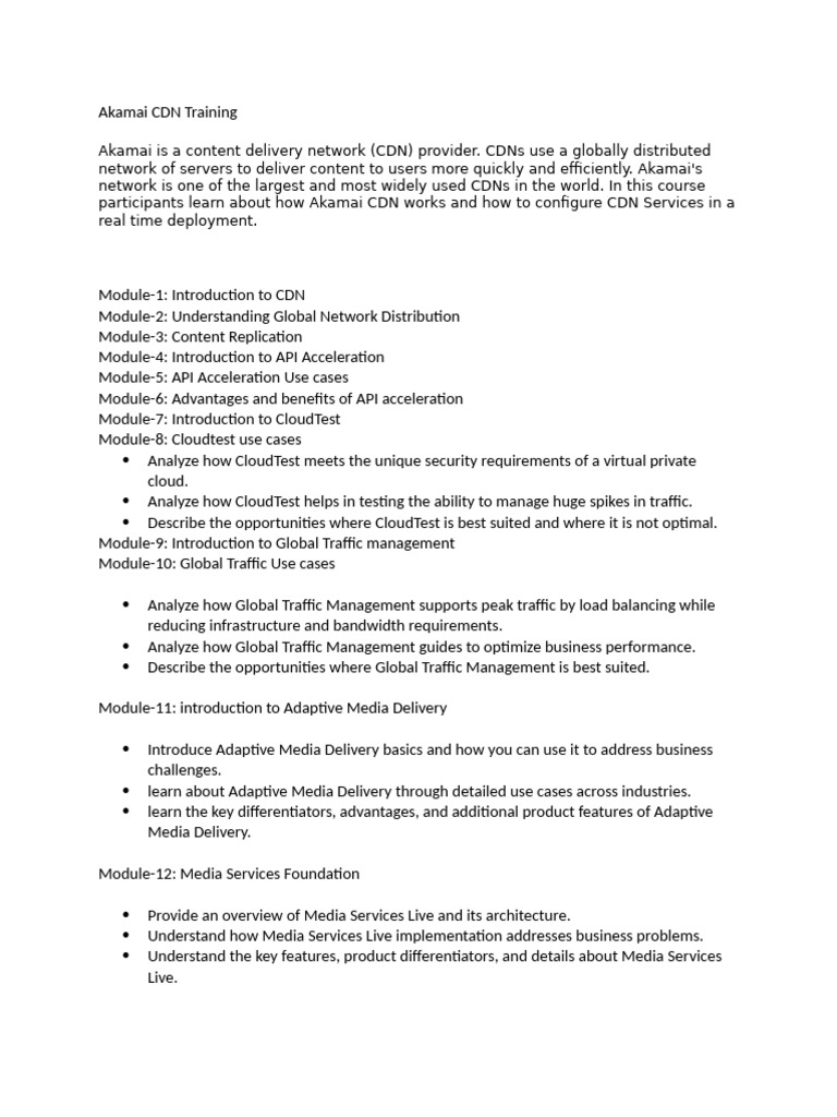 Akamai CDN Training Overview | PDF | Information Technology | Network ...