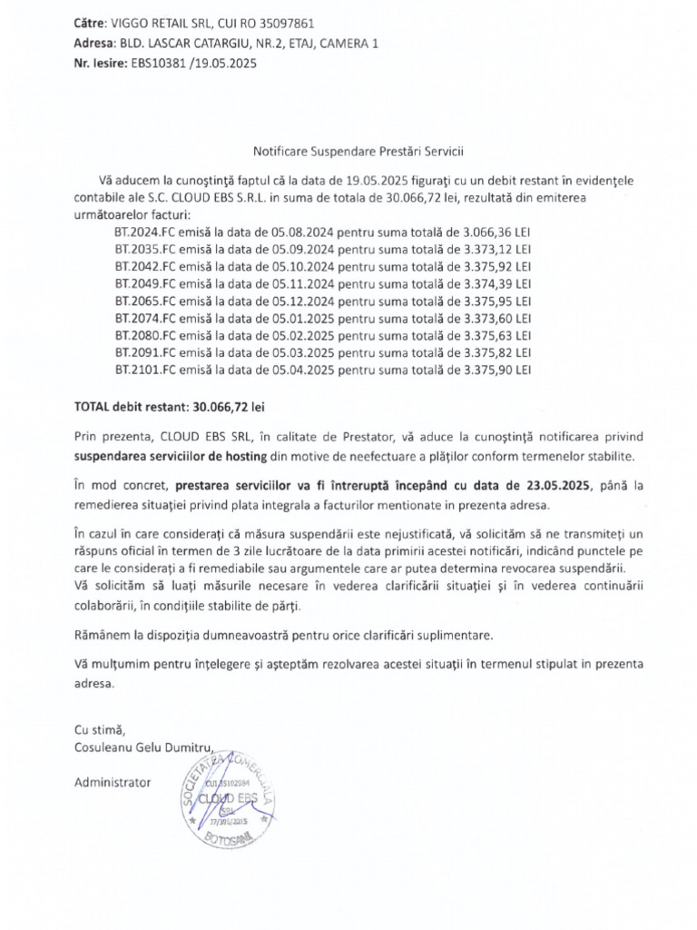 Notificare Viggo | PDF