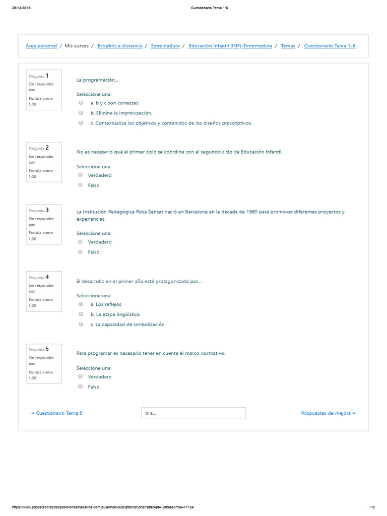 Cuestionario Tema 1-6 | PDF | Inteligencia | Aprendizaje