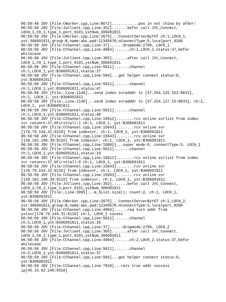 Yst Connect Log 20250522 | PDF