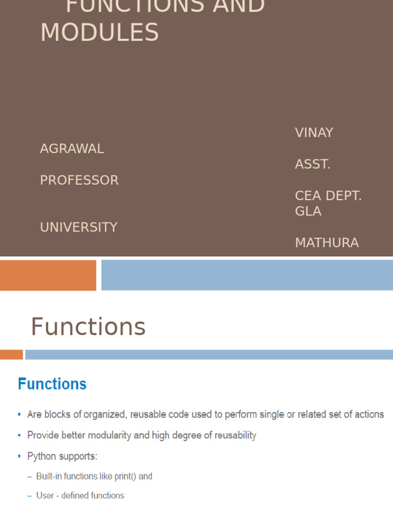 Functions and Modules | PDF | Parameter (Computer Programming ...