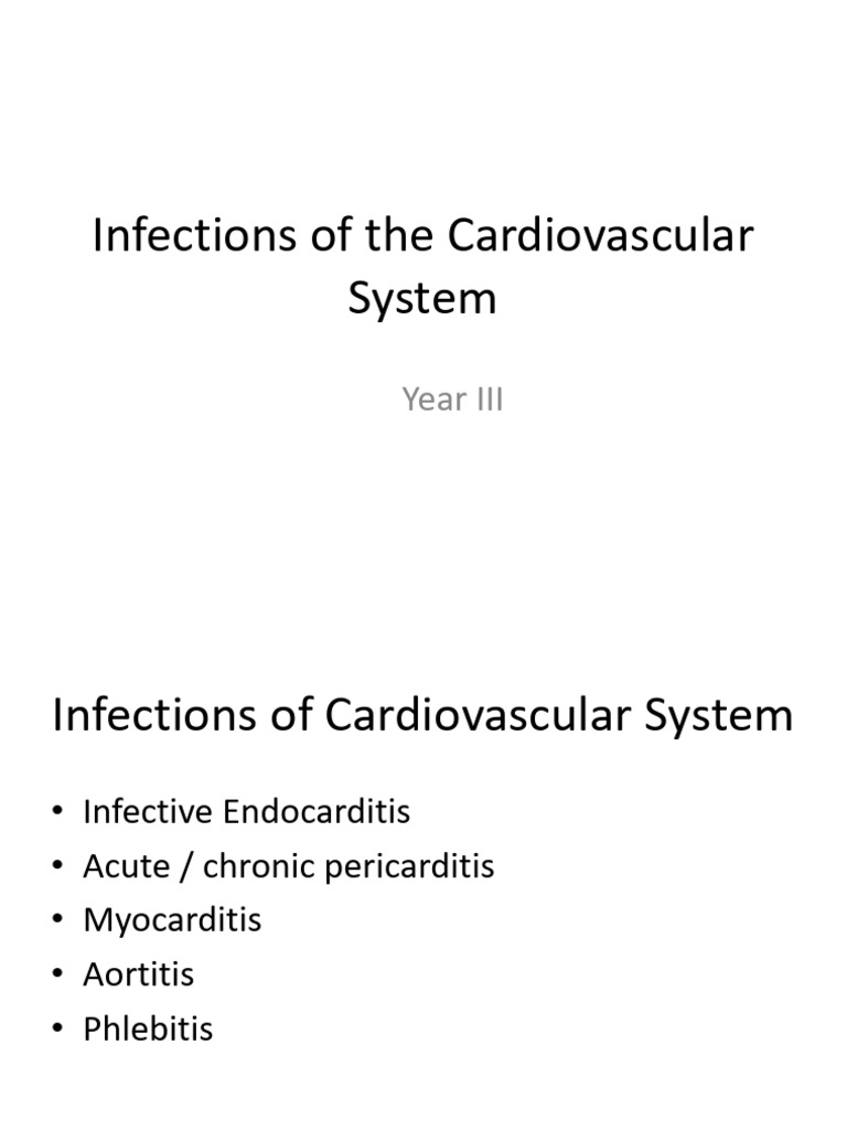 Infections of the Cardiovascular System | PDF | Clinical Medicine ...