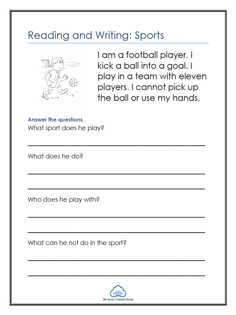Sports Reading and Writing Exercises | PDF | Sports Rules And ...