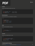 Lua Roblox Scripting Basics | PDF | Control Flow | Scripting Language