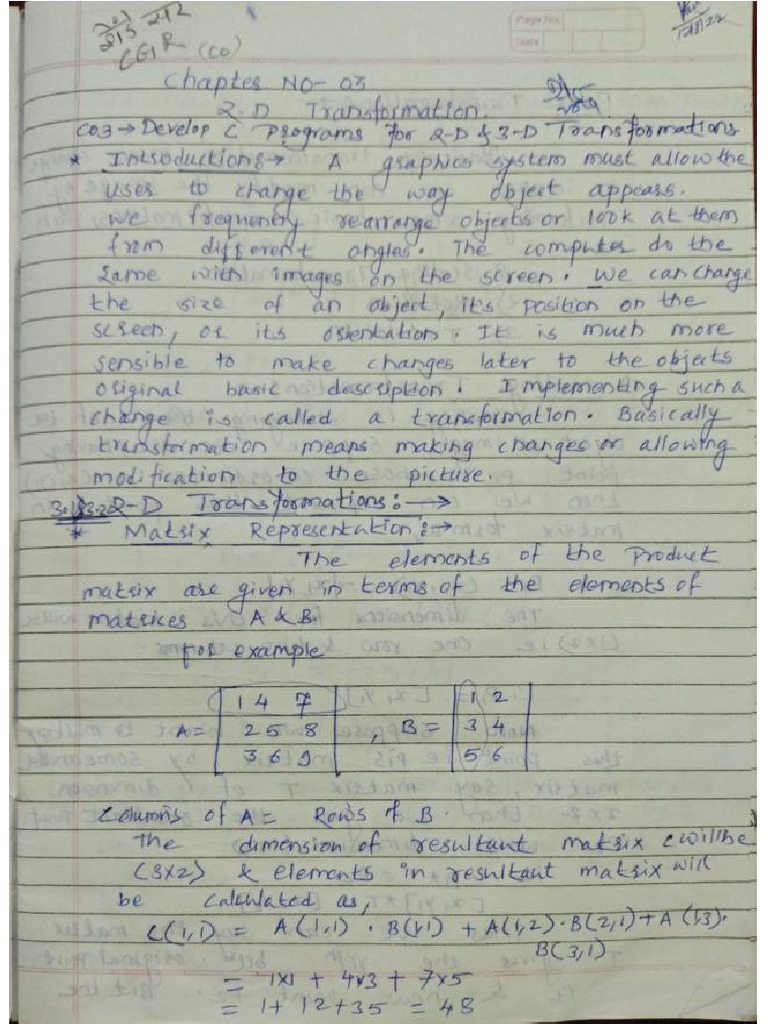Unit 3 Overview Of Transformations Pdf
