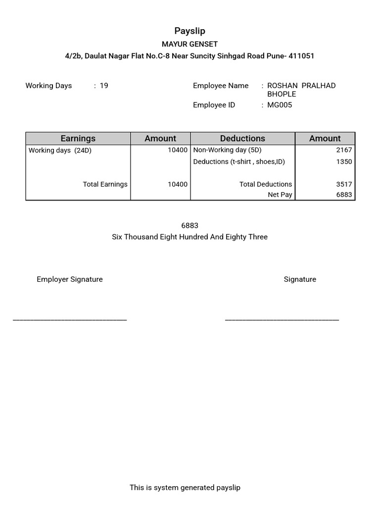 Payslip | PDF
