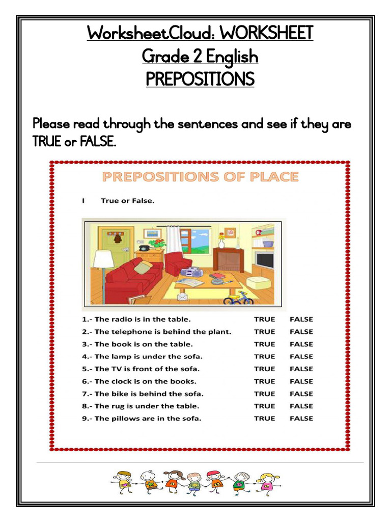 WSC G2 English Prepositions Ws1 | PDF