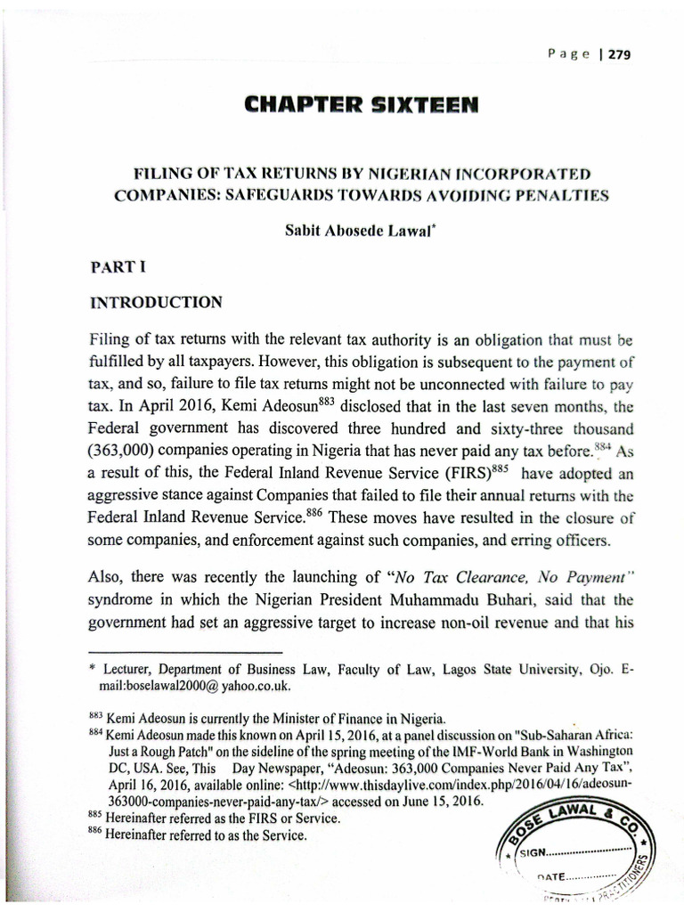 Filing Tax Return | PDF