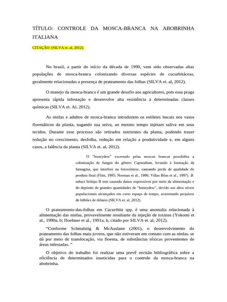 Mosca-Branca Na Abobrinha | PDF