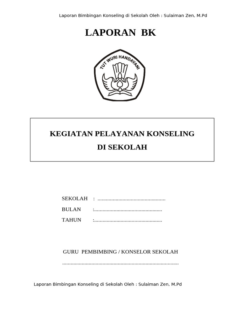 Laporan Kegiatan BK Disekolah | PDF