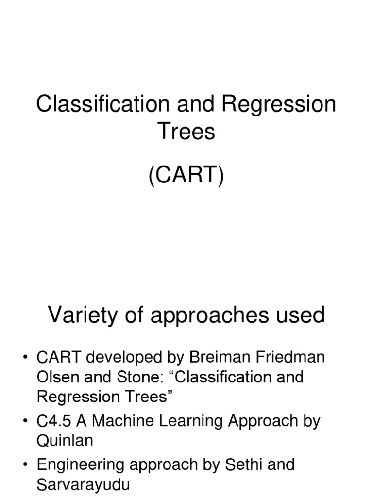 Classification and Regression Trees | PDF | Cross Validation ...