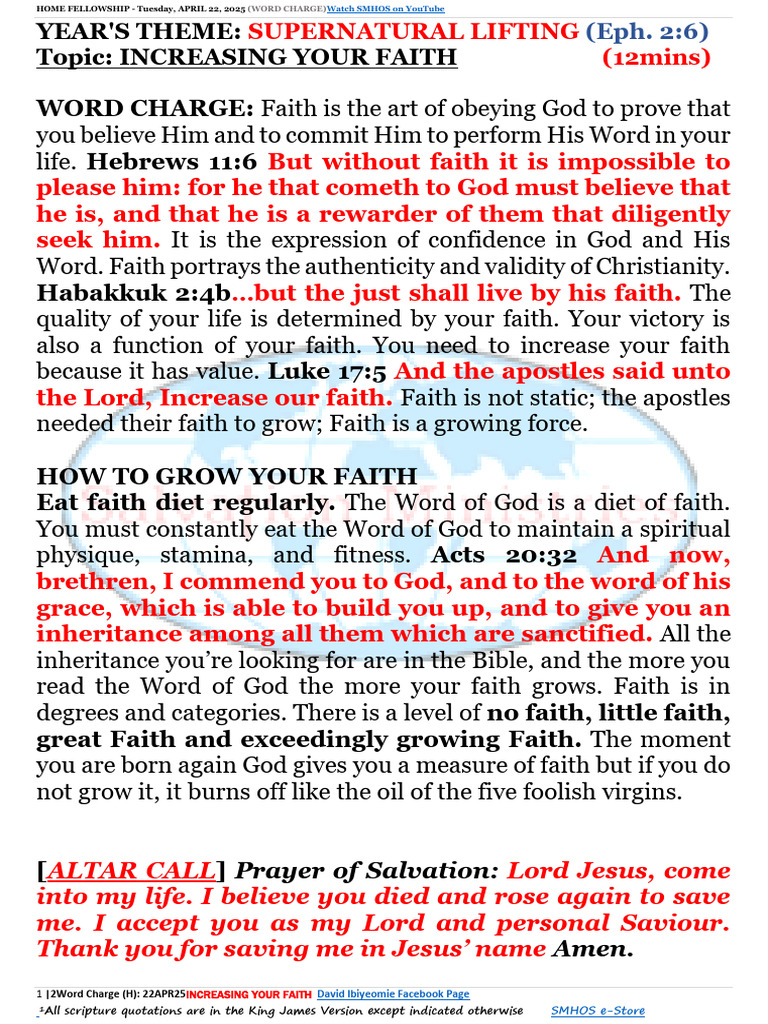 2025-04-22 - Word Charge W Texts | PDF | Eucharist | Faith