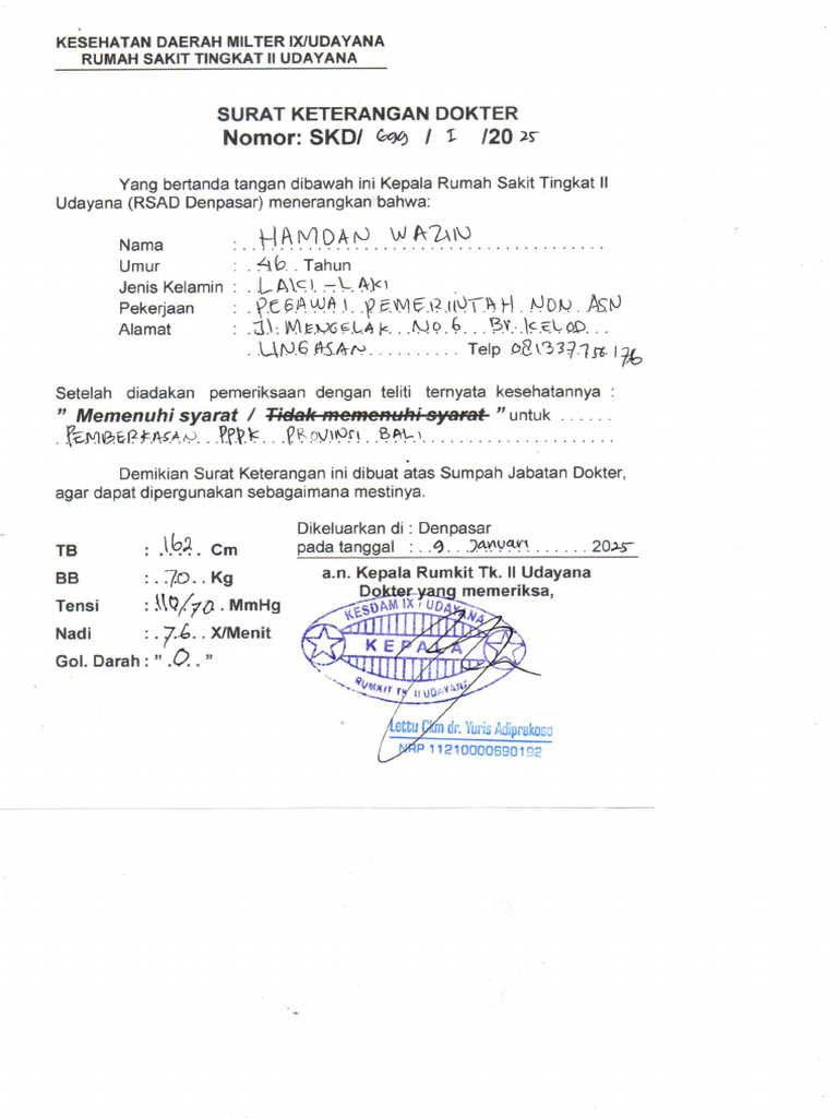 Keterangan Sehat | PDF