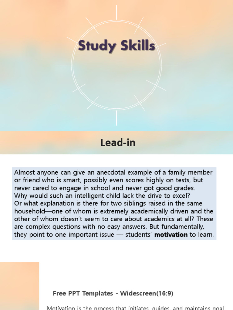 S1 Study Skills Session 3 | PDF | Motivation | Motivational