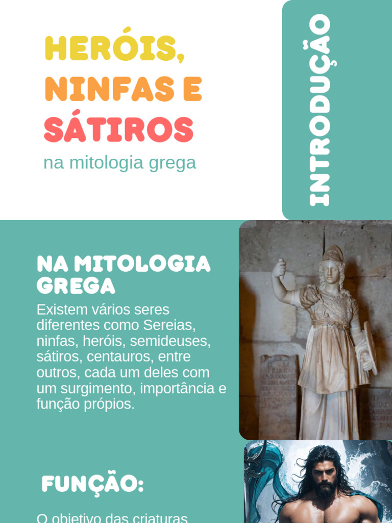 Heróis, Ninfas e Sátiros Na Mitologia Grega. | PDF | Mitologia grega | Herói
