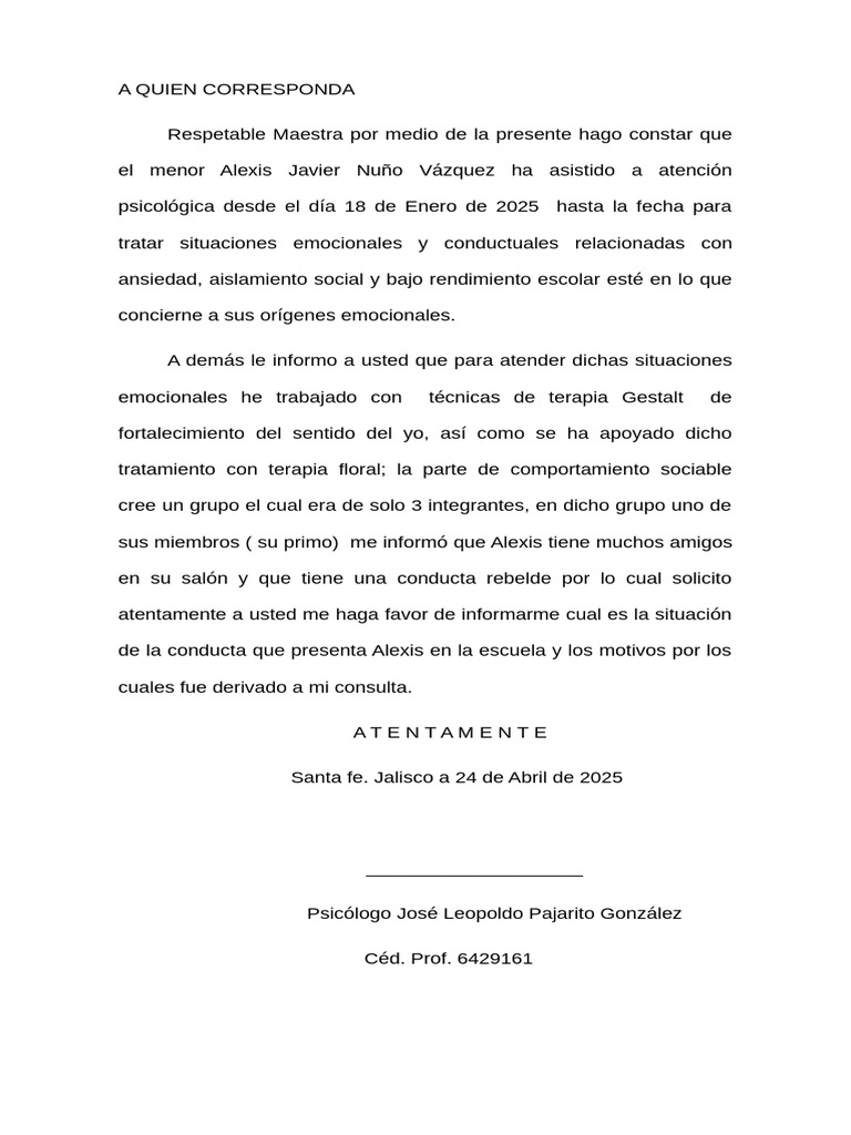 Constancia Alexis | PDF