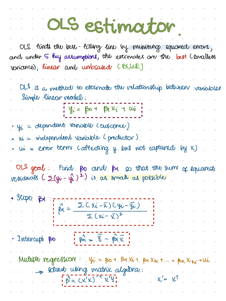 OLS Estimator | PDF