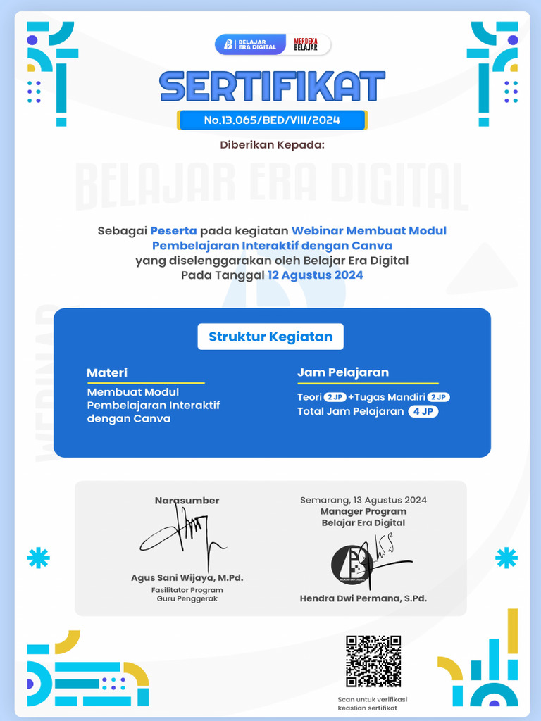 Sertifikat - SURIAWATI, S.PD | PDF